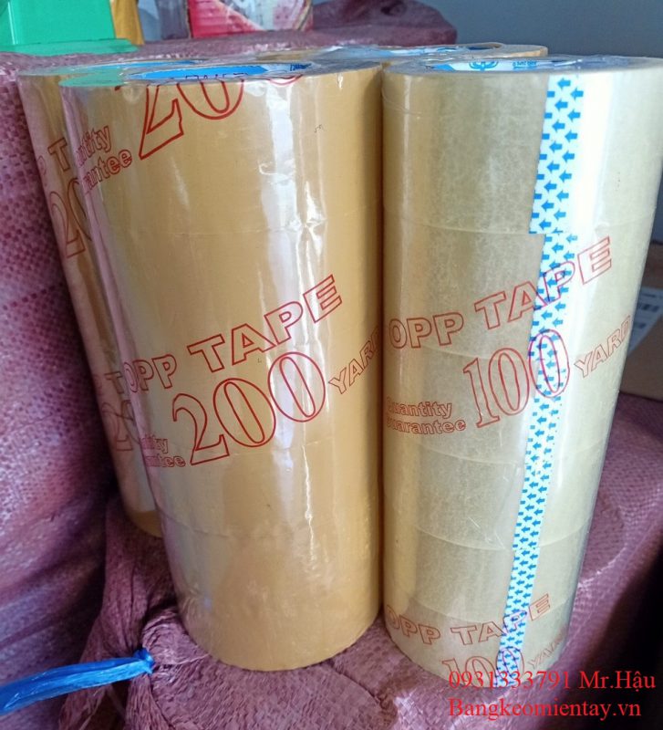 BĂNG KEO TRONG 100 YARD KÍCH THƯỚC 1F2, 2F4, 4F8 - BĂNG KEO MIỀN TÂY